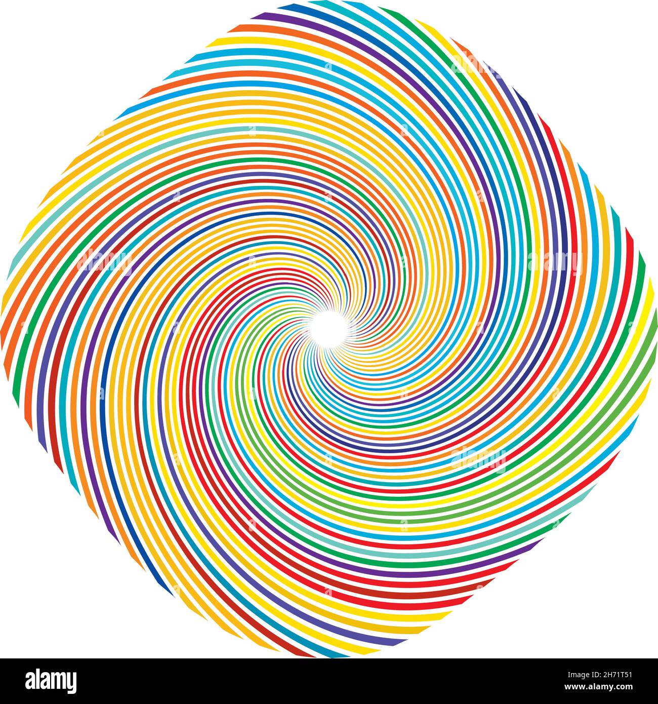 Spiral, swirl, twirl element. Cochlear, vortex, vertigo design shape ...