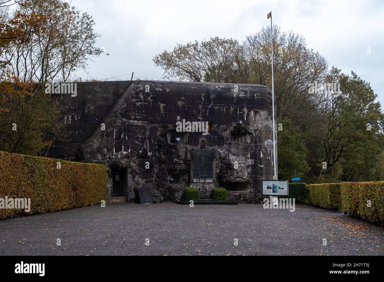 Herve, Belgium - November 2, 2021: Fort of Battice was built in the ...