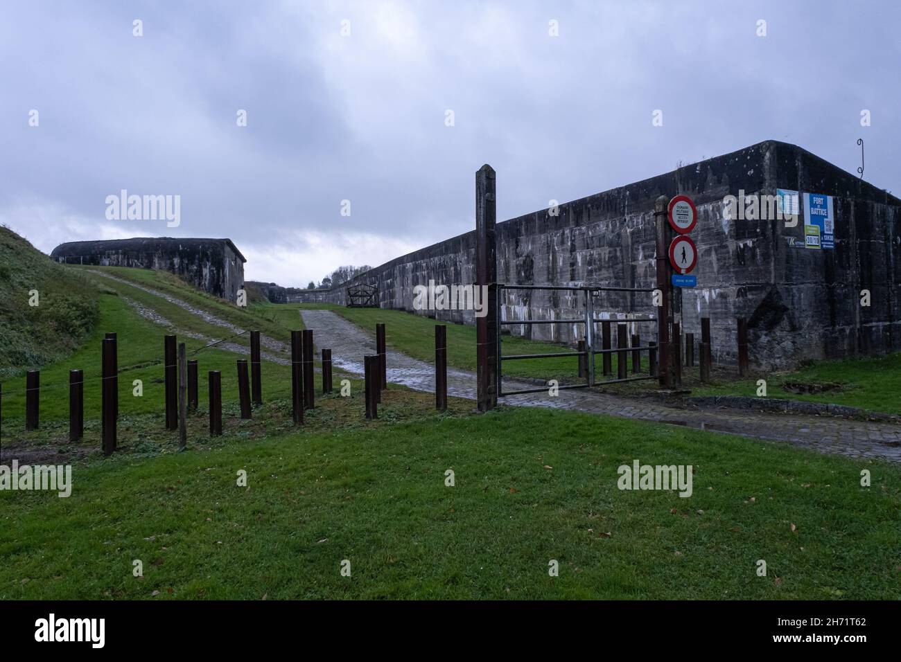Herve, Belgium - November 2, 2021: Fort of Battice was built in the ...