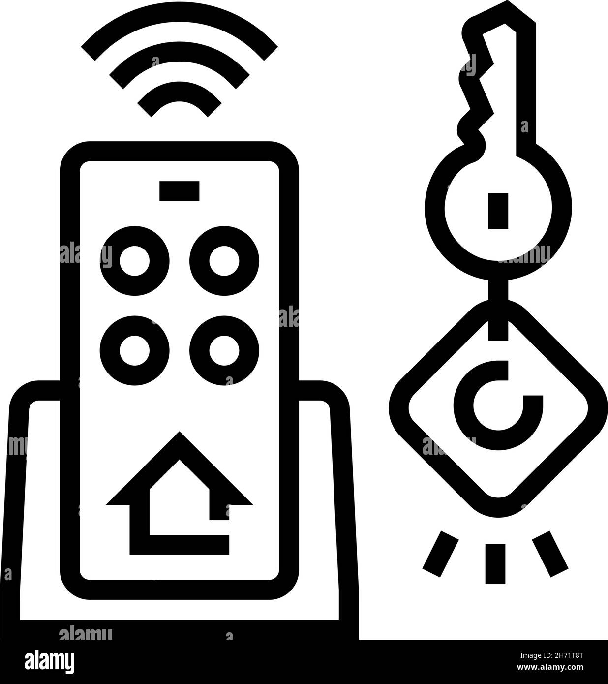 Digital key finder Stock Vector Images - Alamy