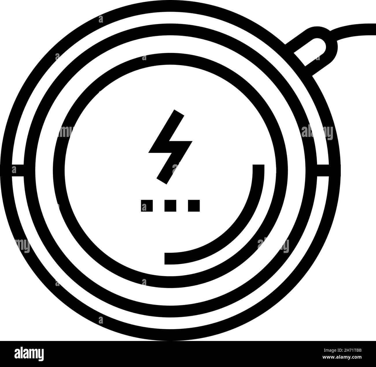 wireless charging pad line icon vector illustration Stock Vector Image ...