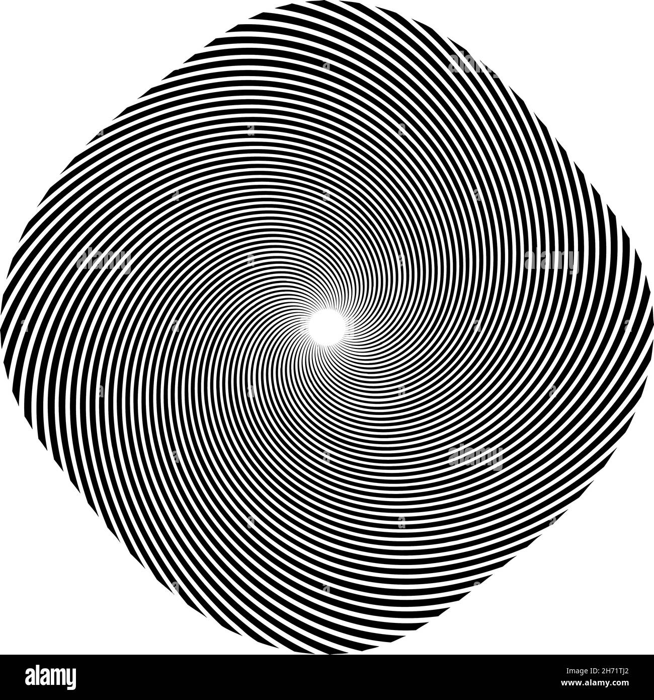 Spiral, swirl, twirl element. Cochlear, vortex, vertigo design shape ...