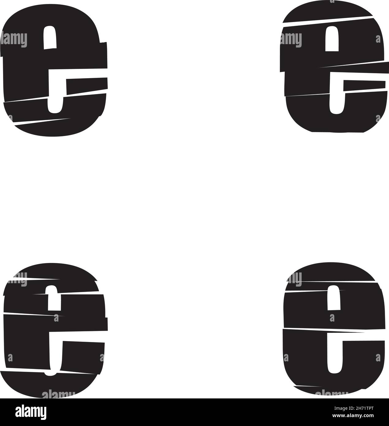 Textured letter E. Shattered, fractured, broken alphabet series - stock ...