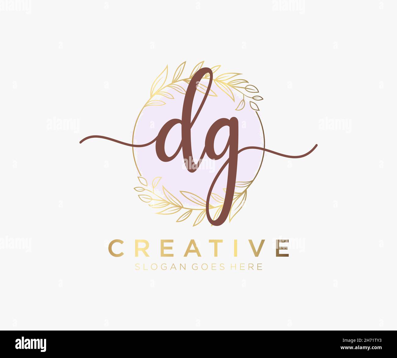 DG feminine logo. Usable for Nature, Salon, Spa, Cosmetic and Beauty ...