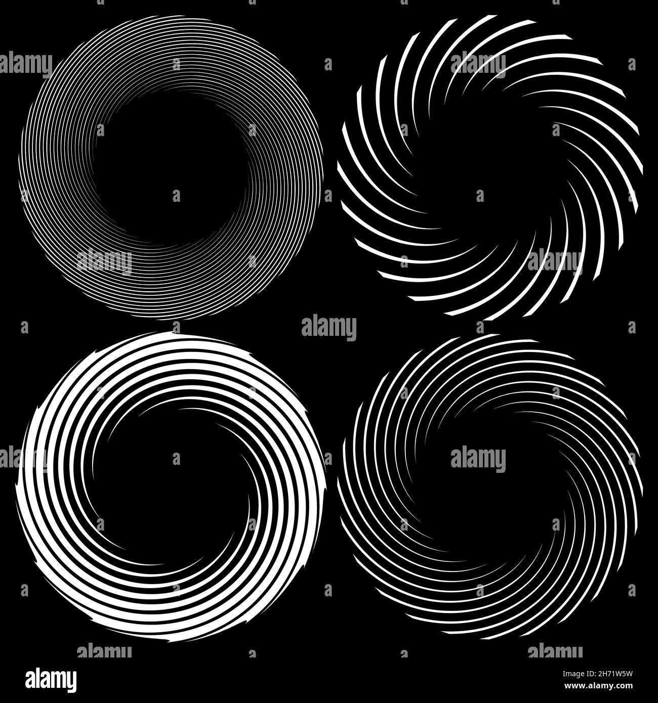 Spiral, swirl, twirl element. Cochlear, vortex, vertigo design shape ...