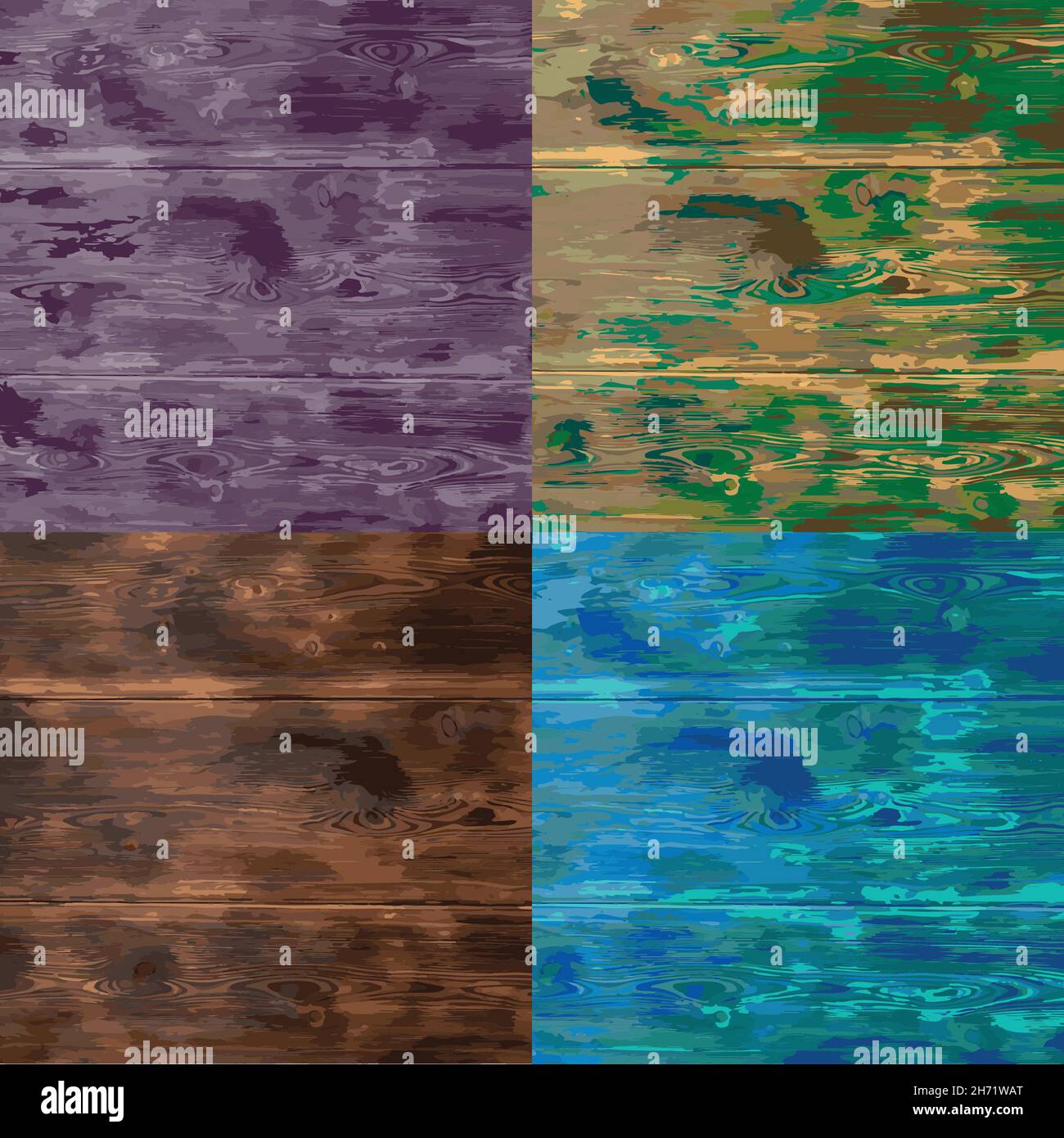 four creative colored wooden textures. vector illustration Stock Vector ...