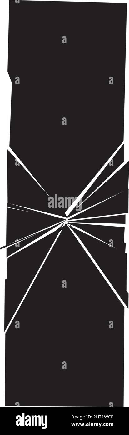 Textured letter L. Shattered, fractured, broken alphabet series - stock ...