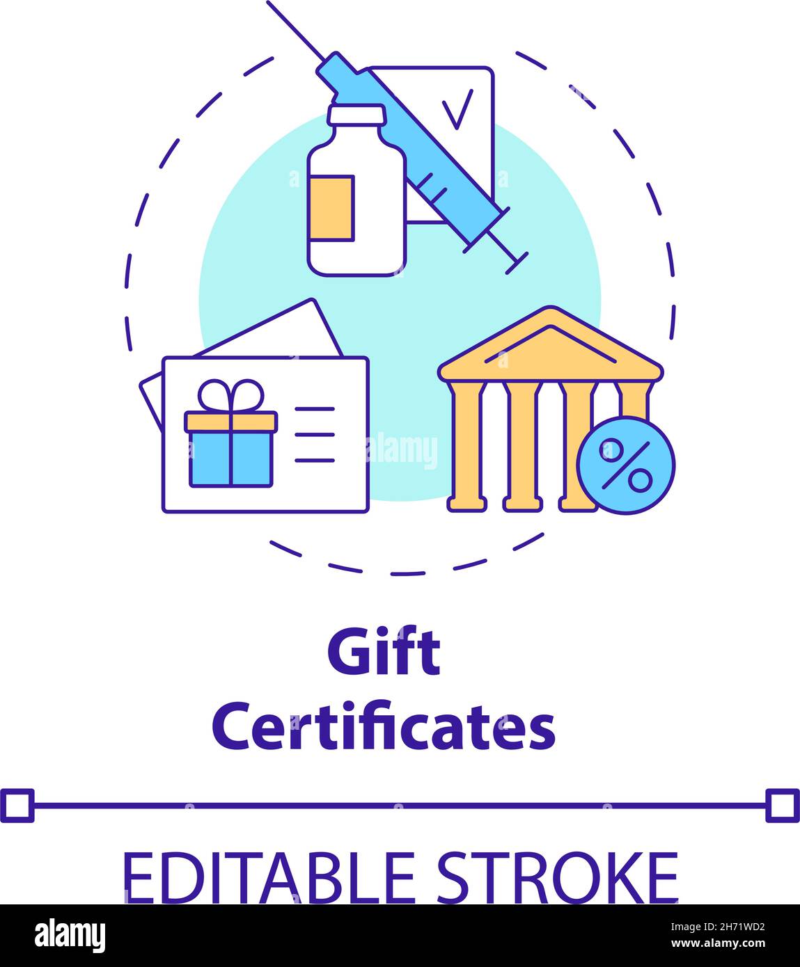 Gift certificates concept icon Stock Vector Image & Art - Alamy