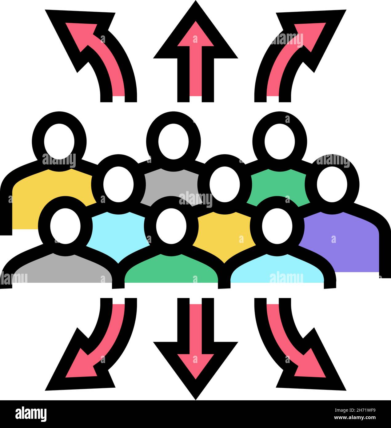 teamwork and partnership color icon vector illustration Stock Vector ...