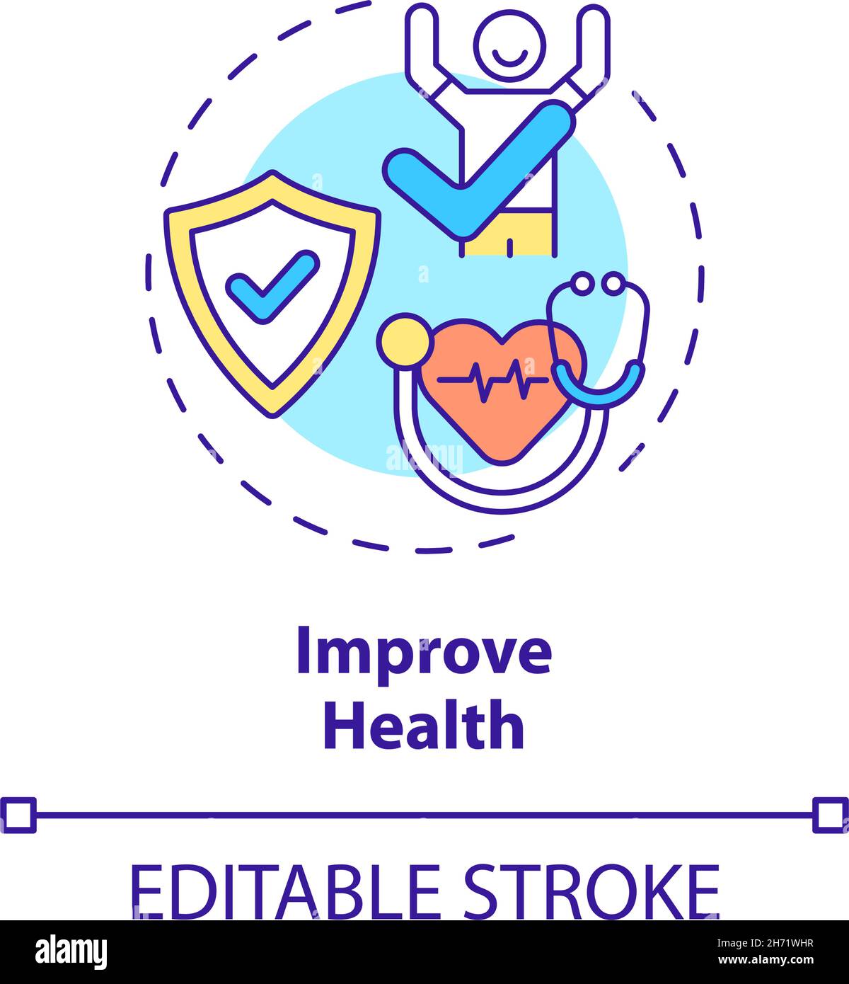 Improve health concept icon Stock Vector Image & Art - Alamy
