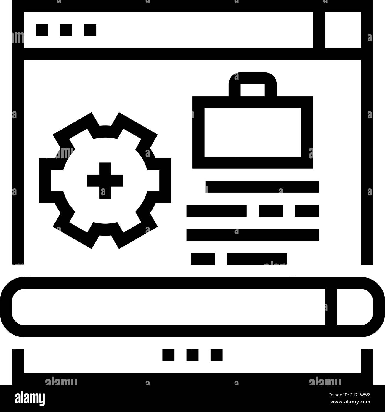 process work line icon vector illustration Stock Vector Image & Art - Alamy