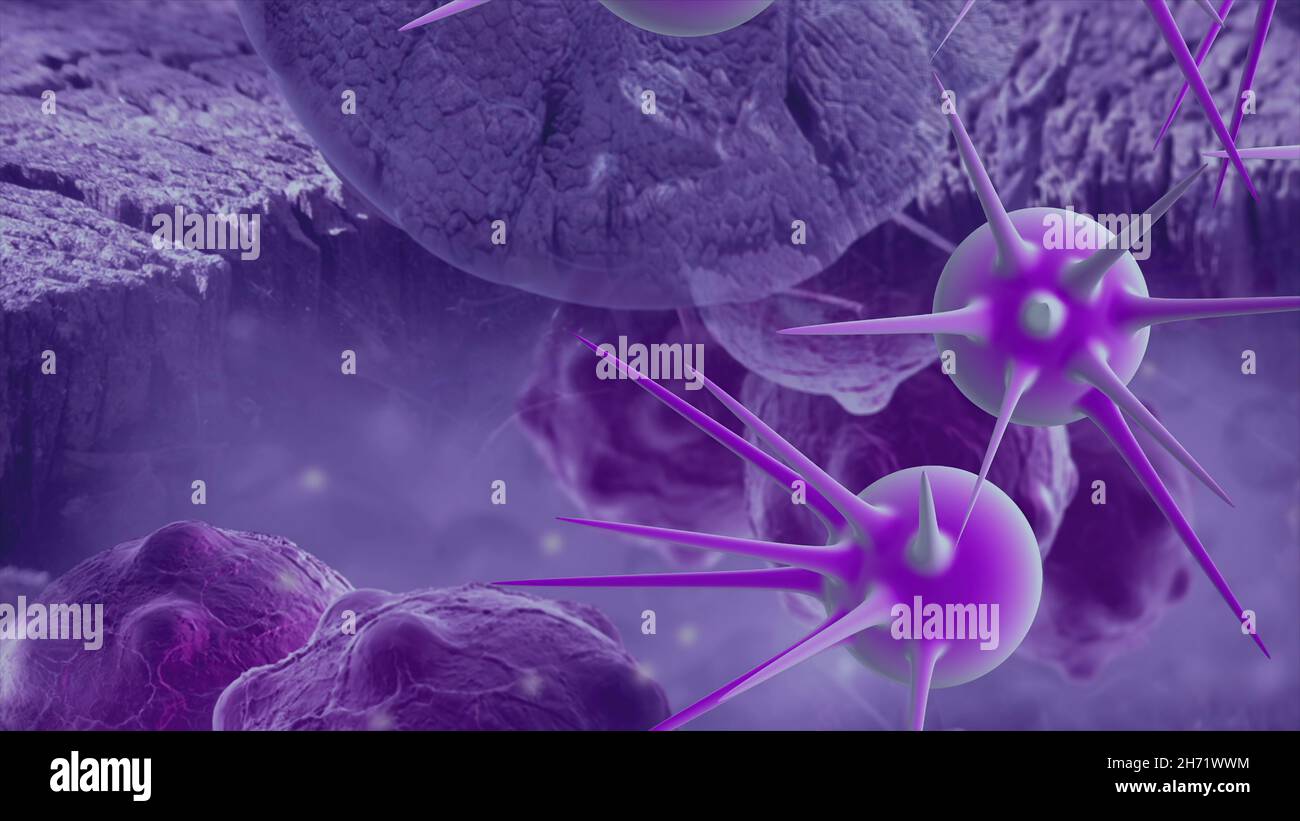 3d illustration - Concept of Cancer Cell in human body Stock Photo - Alamy