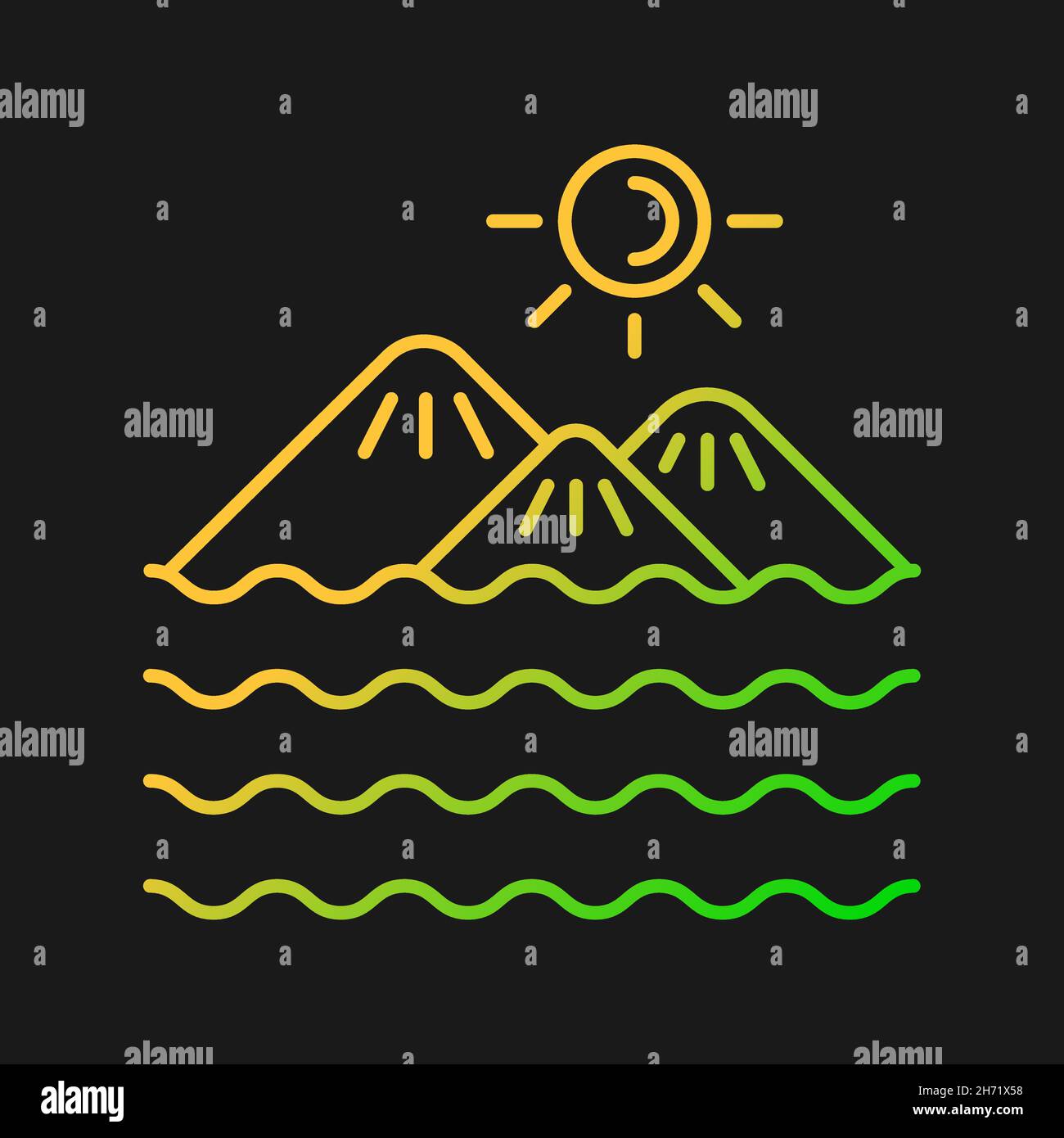 Island gradient vector icon for dark theme Stock Vector Image & Art - Alamy