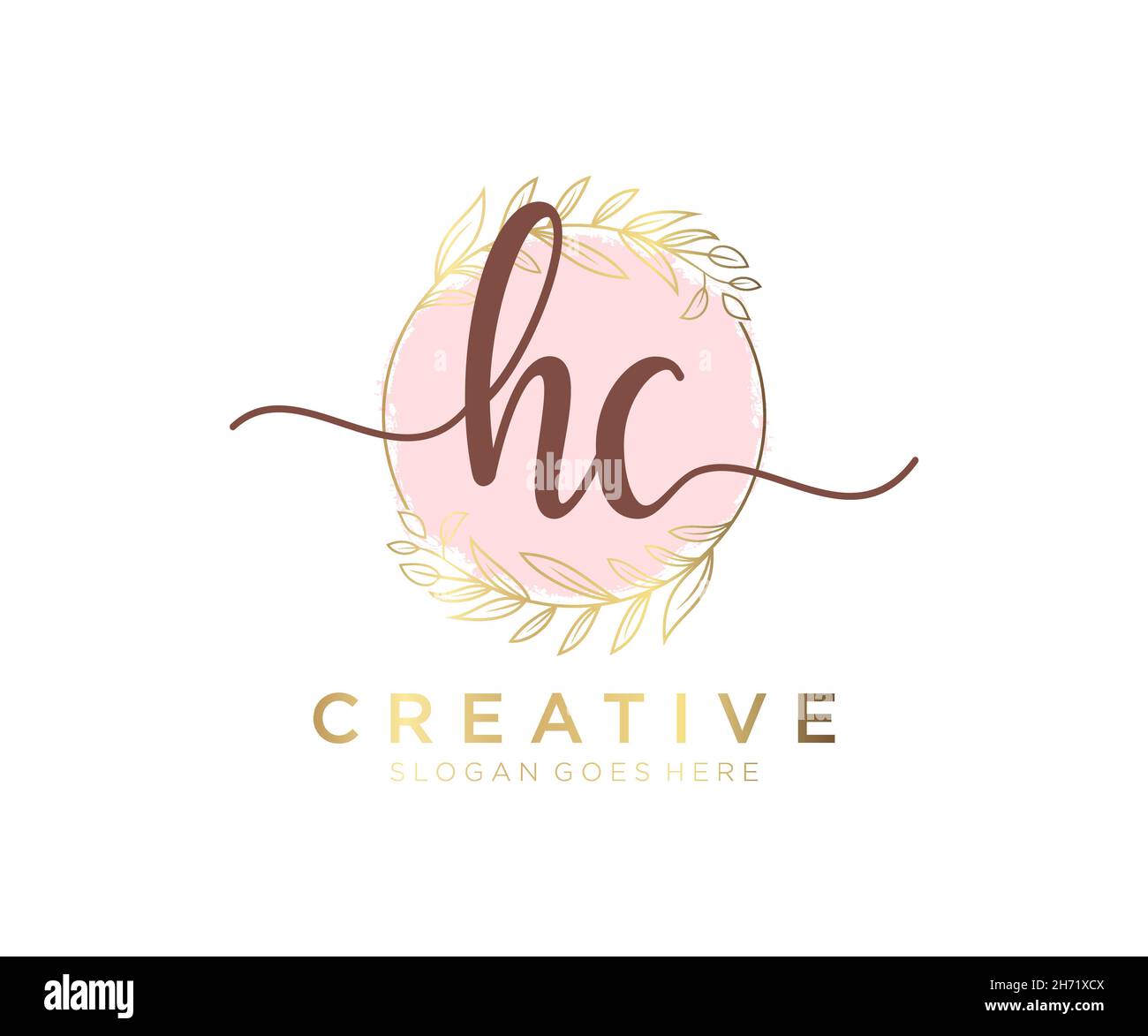 HC feminine logo. Usable for Nature, Salon, Spa, Cosmetic and Beauty ...