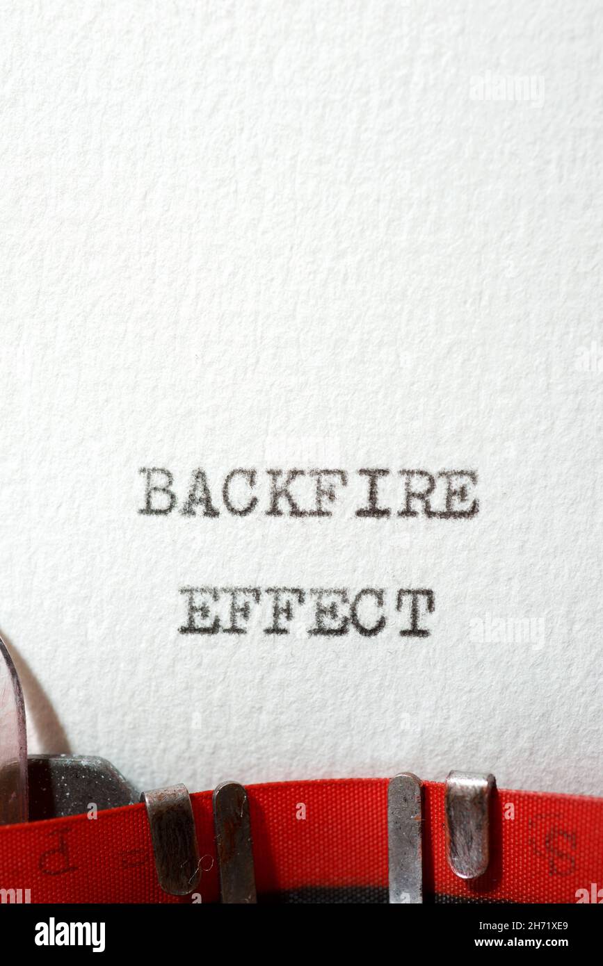 Backfire effect hi-res stock photography and images - Alamy
