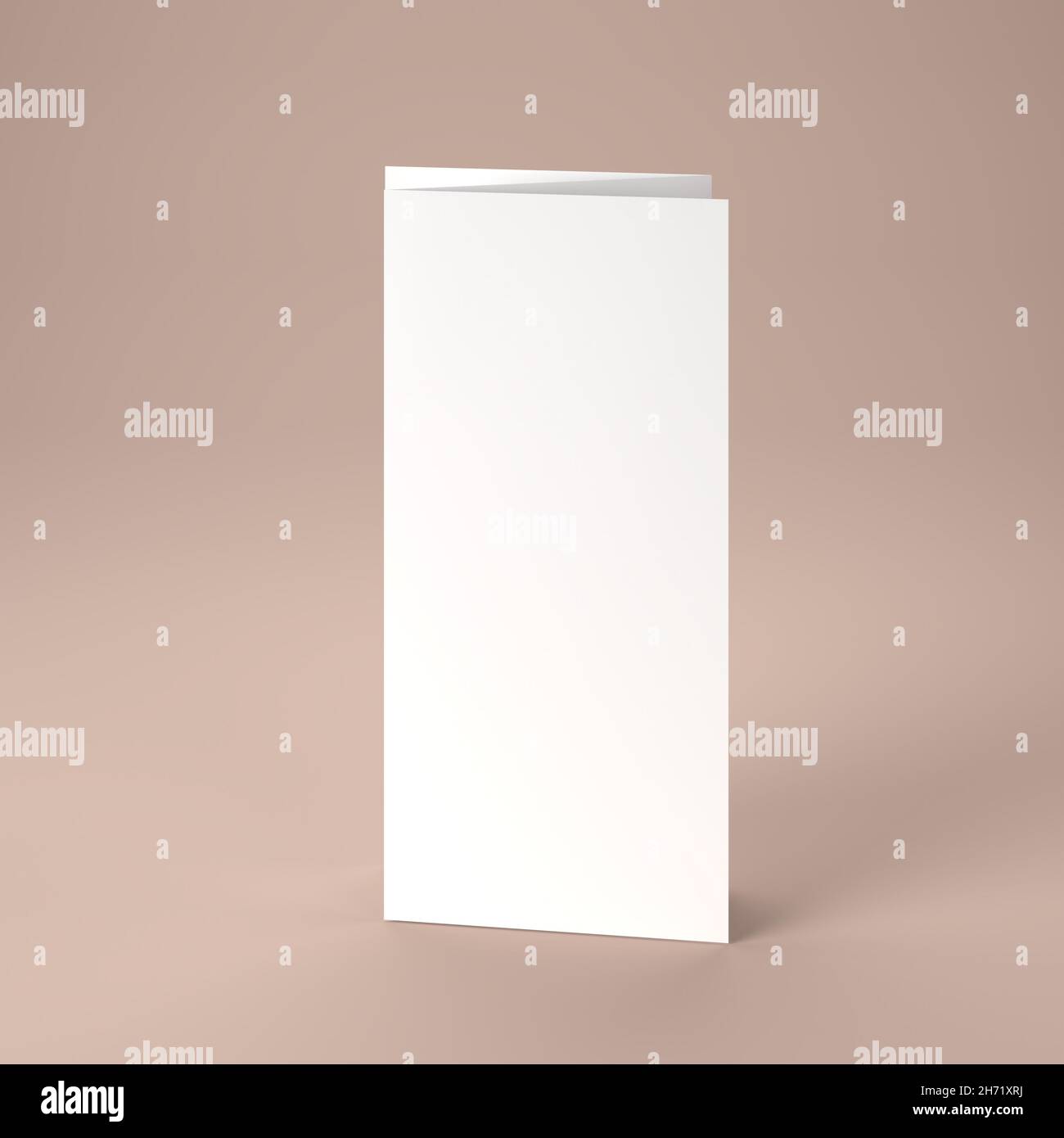 Flyer mockup with accordion fold (zigzag or leporello fold) standing on ...