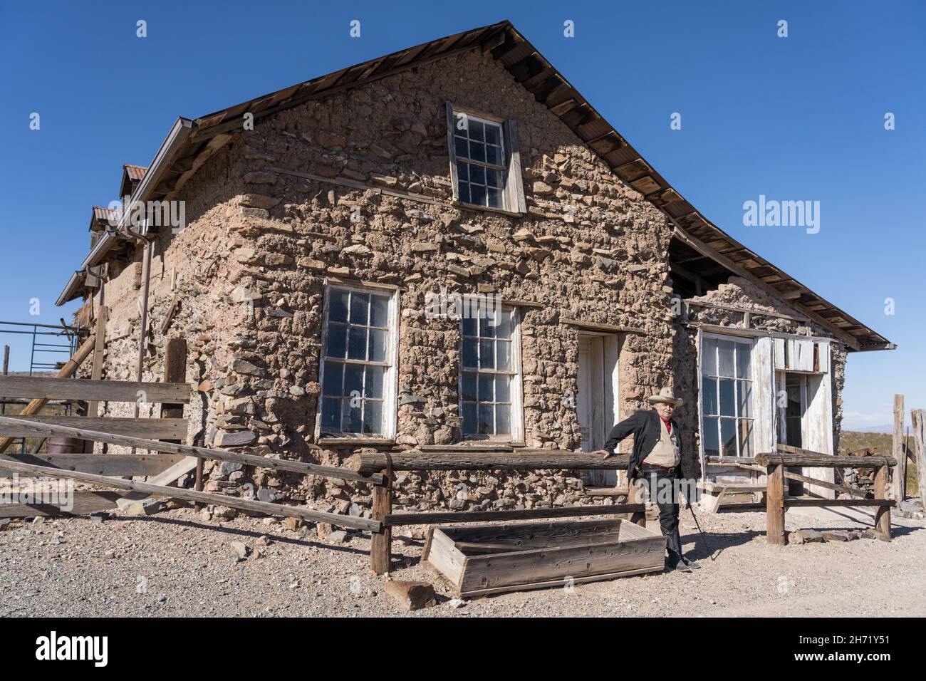 The cowboy guide in front of the old Stratford Hotel on Avon Street in ...
