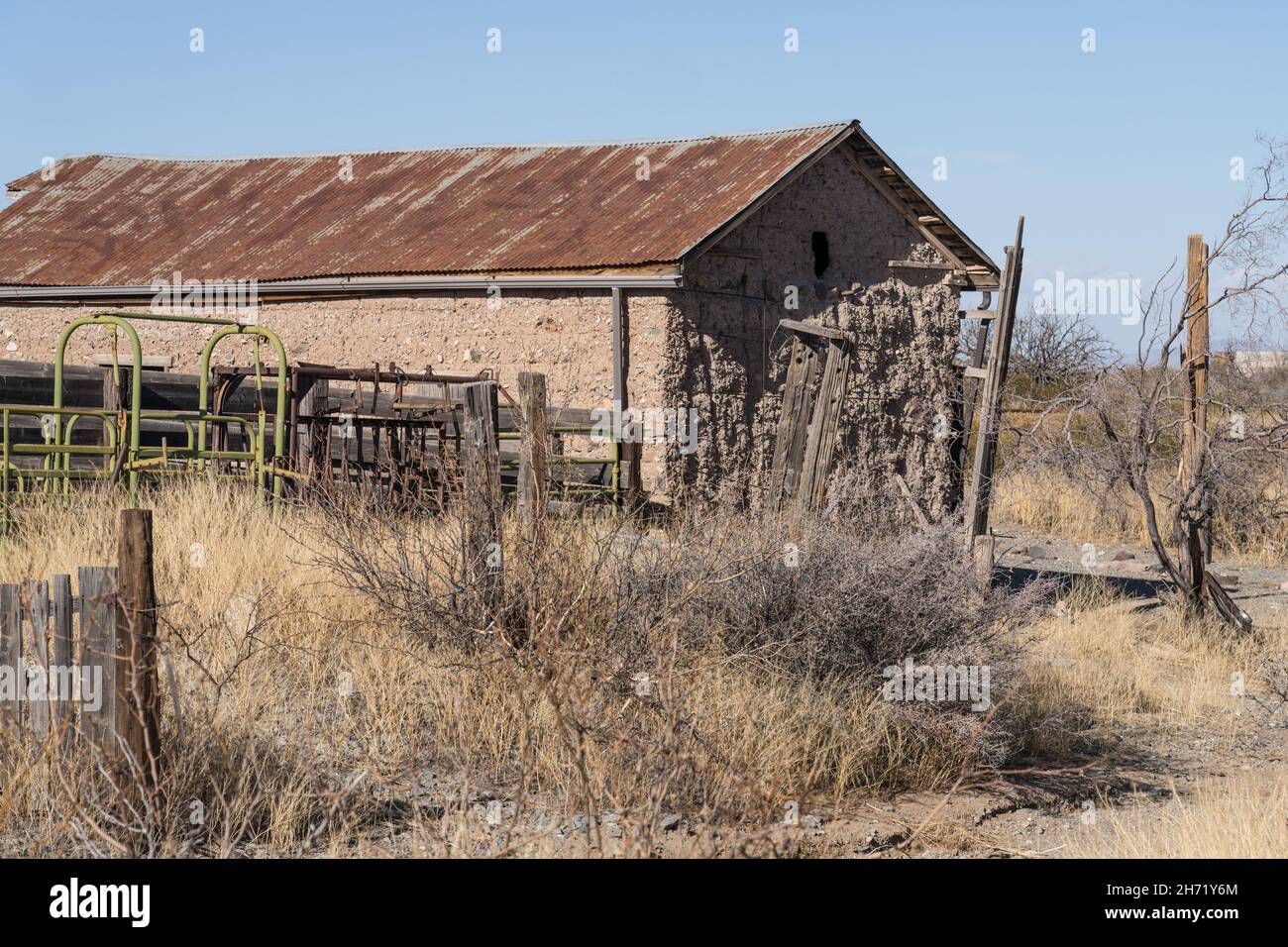 The rear view of the old adobe mail station, the oldest building in the ...