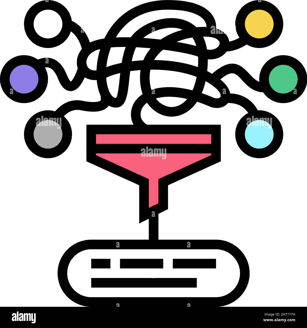 analysis business tasks color icon vector illustration Stock Vector ...