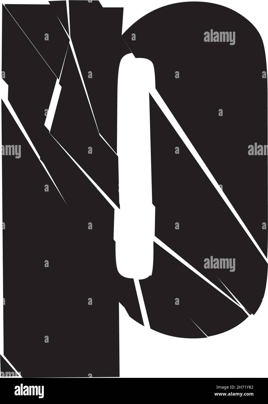 Textured letter p. Shattered, fractured, broken alphabet series - stock ...