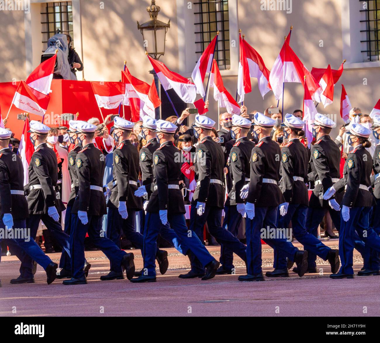 Monaco, Monaco. 19th Nov, 2021. Guards during the Army Parade, as part ...