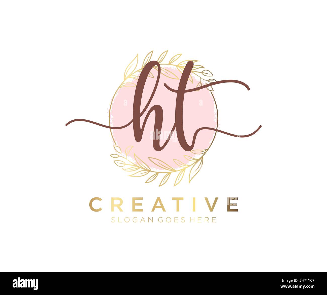 HT feminine logo. Usable for Nature, Salon, Spa, Cosmetic and Beauty ...