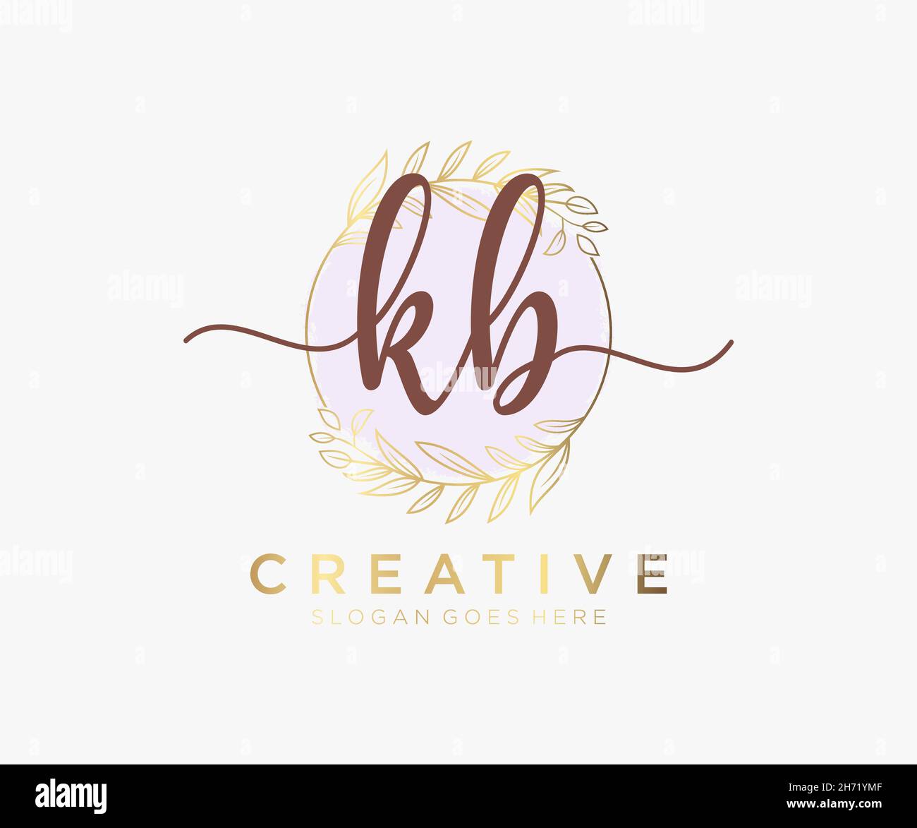 KB feminine logo. Usable for Nature, Salon, Spa, Cosmetic and Beauty ...