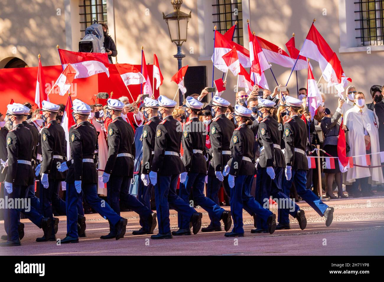 Monaco, Monaco. 19th Nov, 2021. Guards during the Army Parade, as part ...