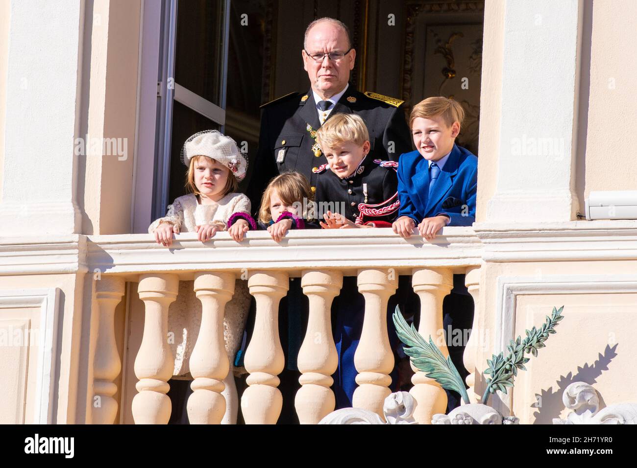 Monaco, Monaco. 19th Nov, 2021. Prince Albert II of Monaco with his ...