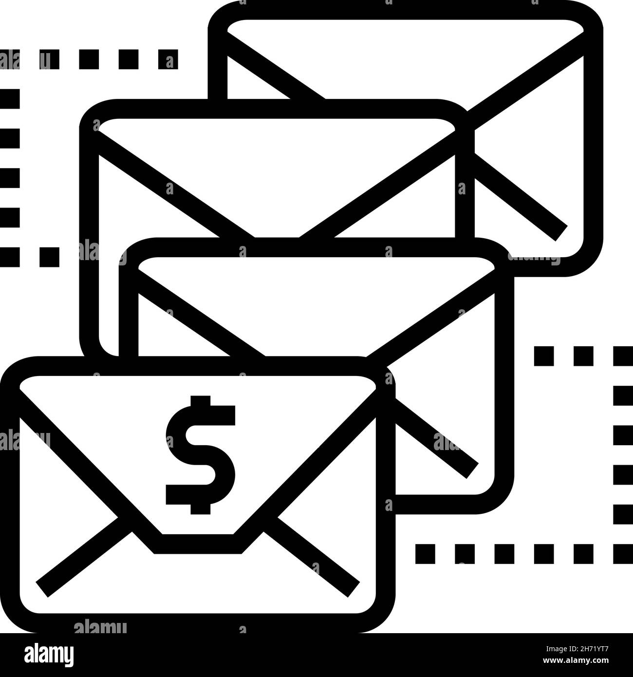 email sequence line icon vector illustration Stock Vector Image & Art ...