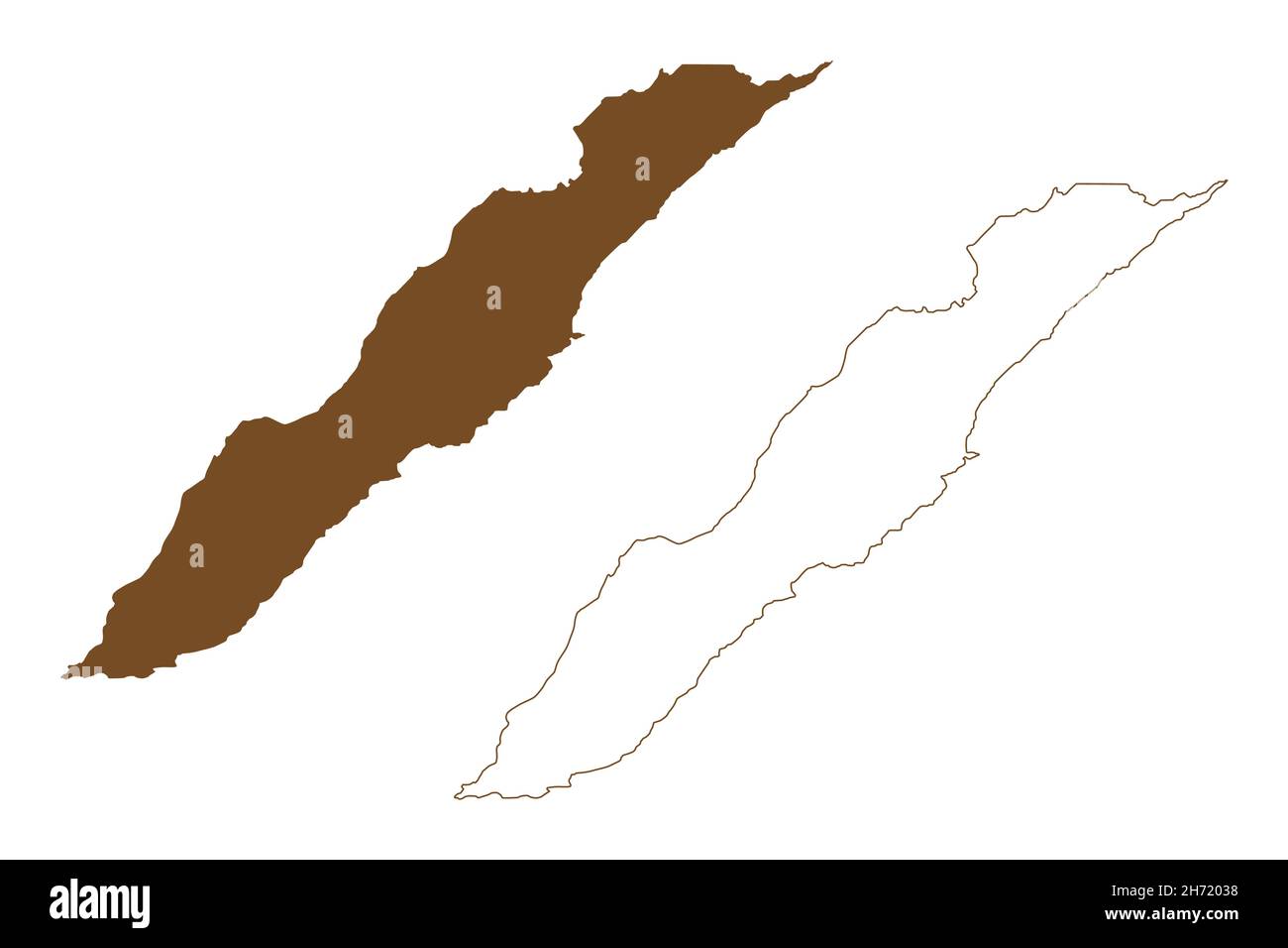 Urup island (Russia, Russian Federation, Kuril Islands) map vector ...