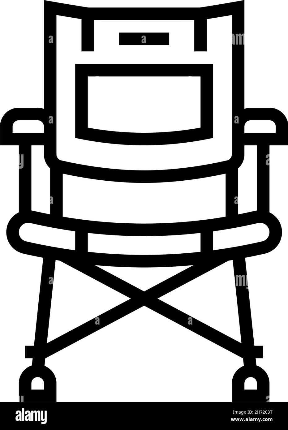 camp chair line icon vector illustration Stock Vector Image & Art - Alamy