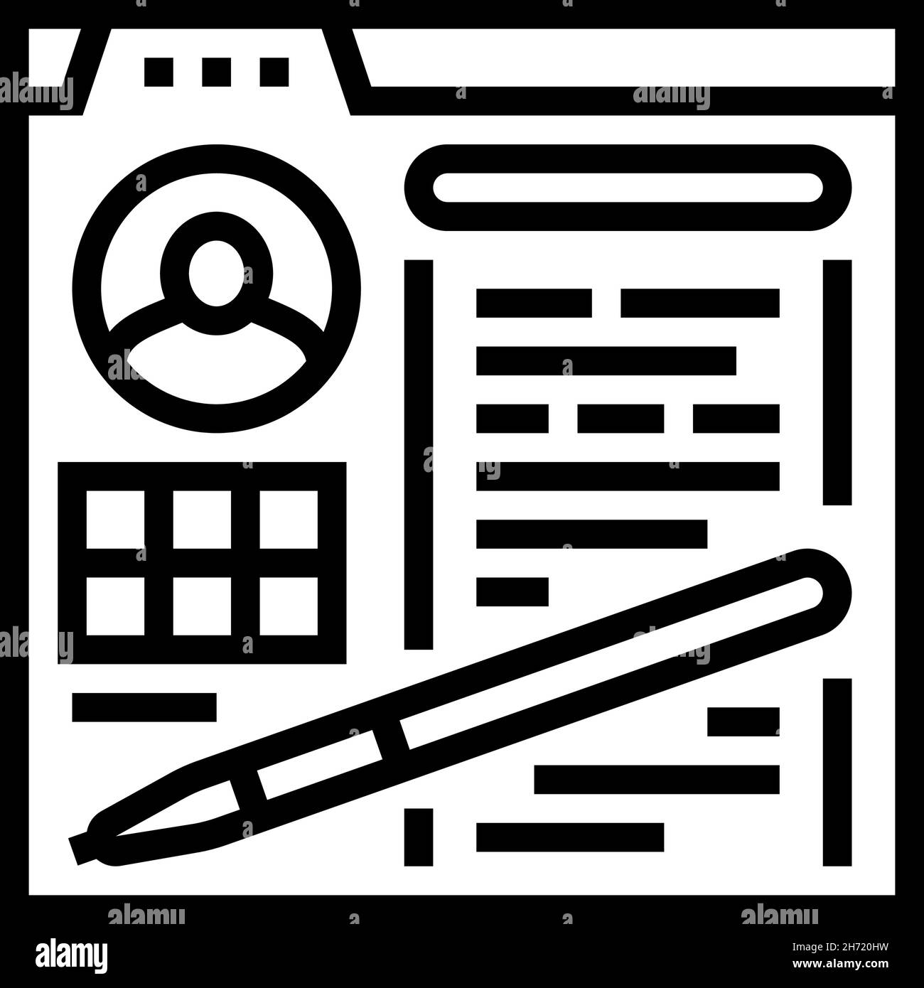 blog management line icon vector illustration Stock Vector Image & Art ...