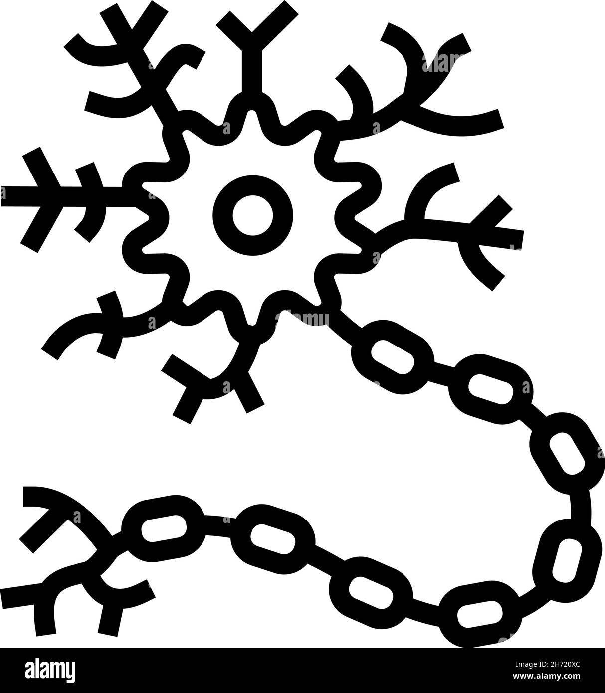 neuron human line icon vector illustration Stock Vector Image & Art - Alamy