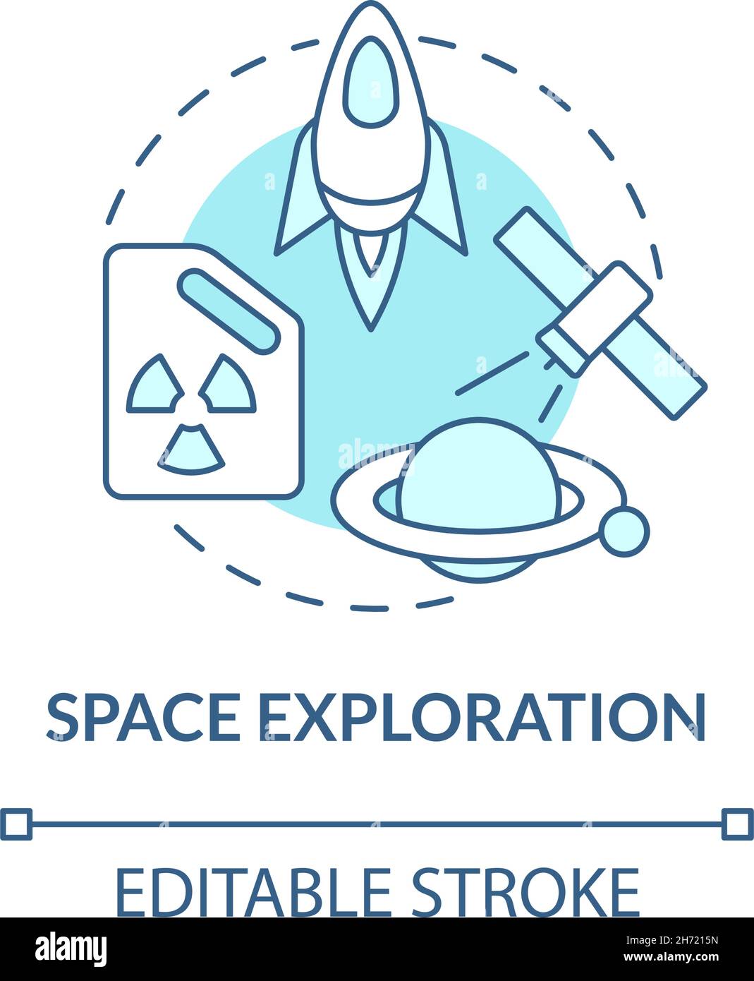 Space exploration blue concept icon Stock Vector Image & Art - Alamy