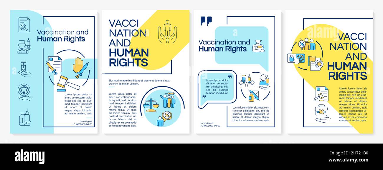 Vaccination and fundamental freedoms brochure template Stock Vector ...