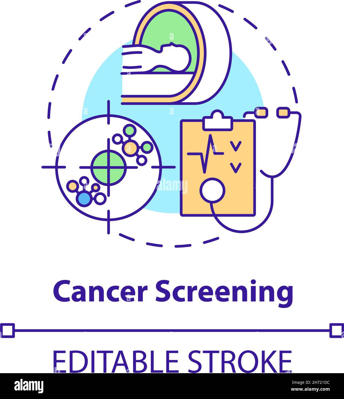 Cancer Screening Concept Icon Stock Vector Image And Art Alamy
