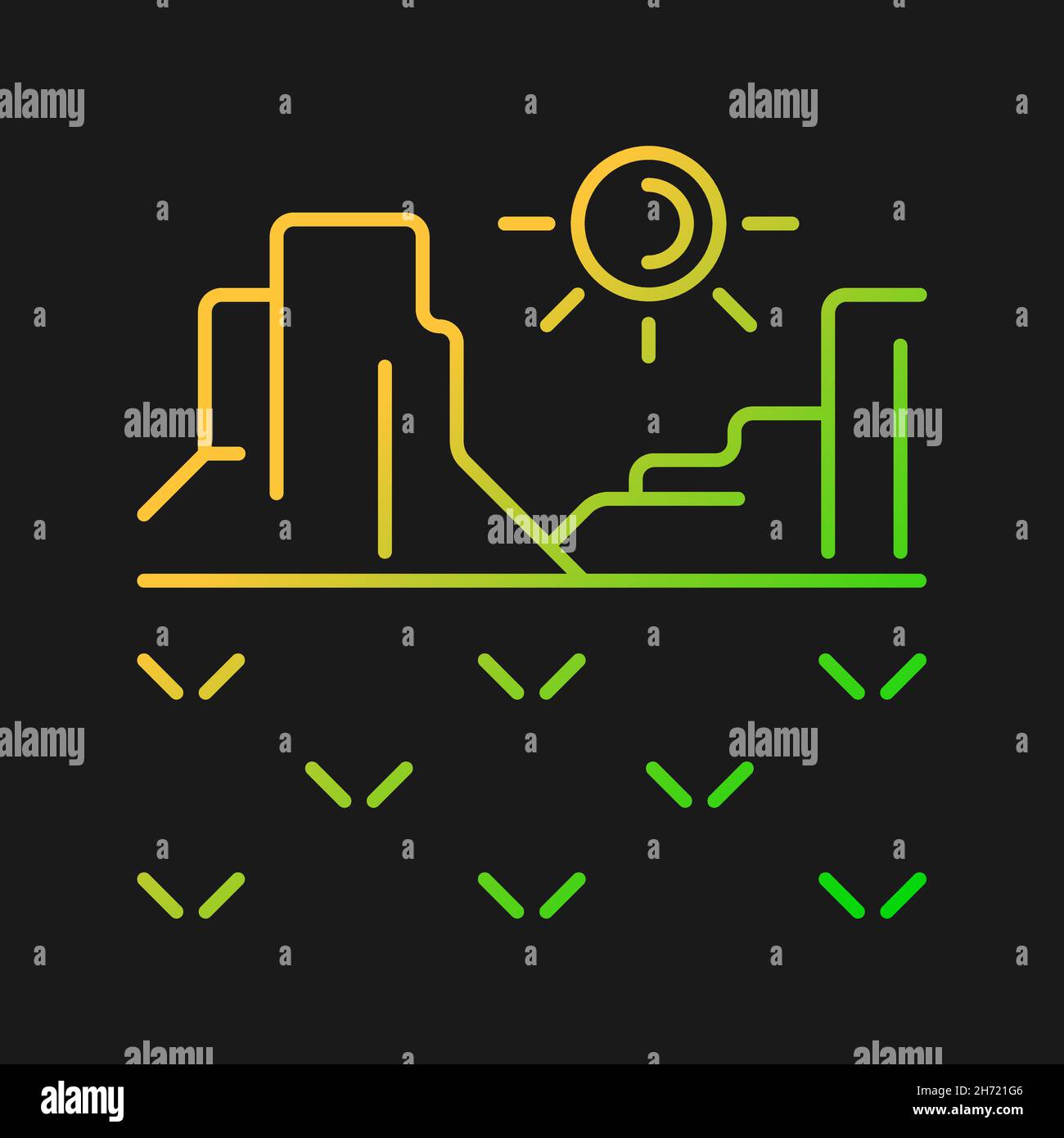 Plateau gradient vector icon for dark theme Stock Vector Image & Art ...