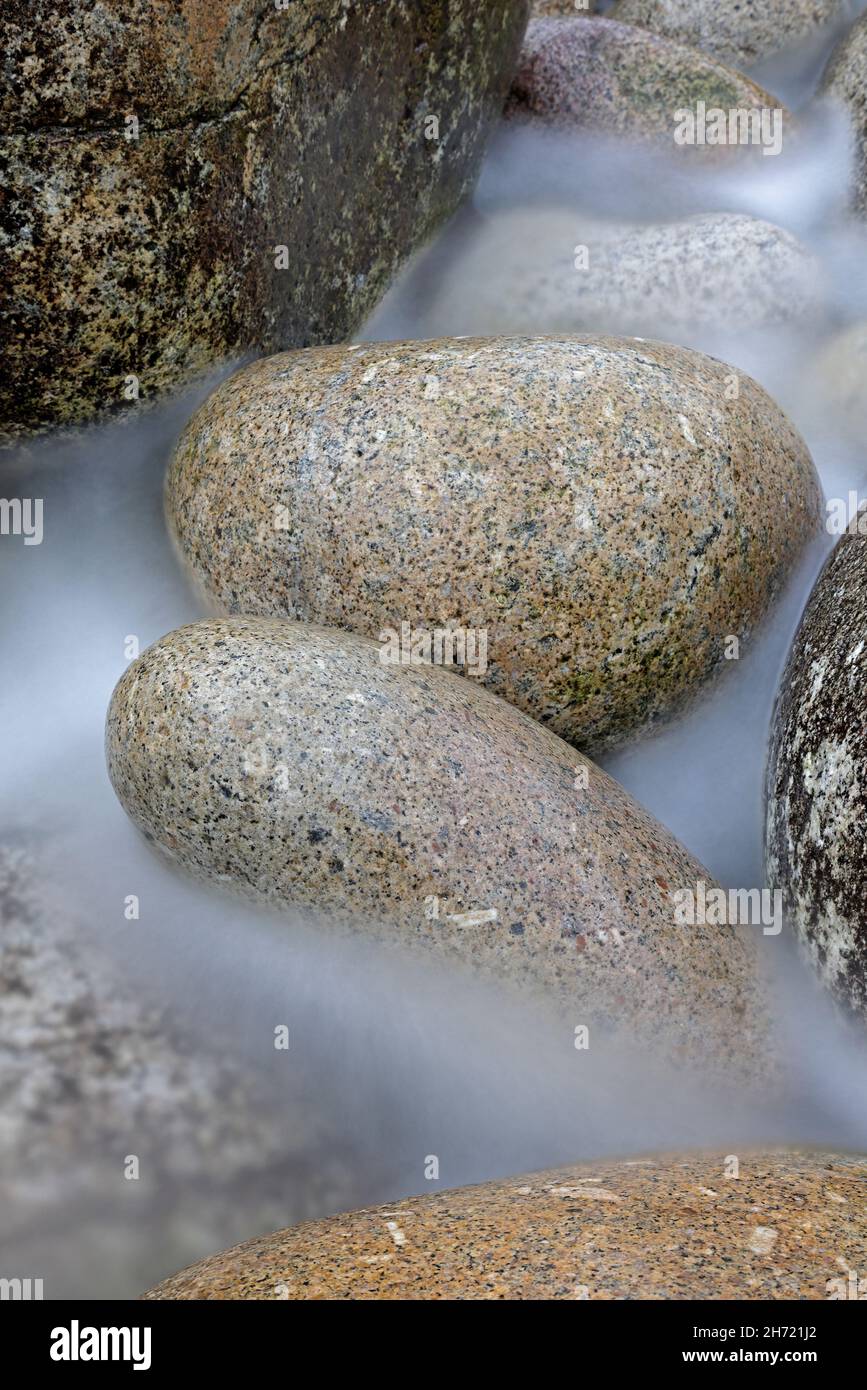 Granite boulders on Porth Nanven beach Cornwall Stock Photo - Alamy