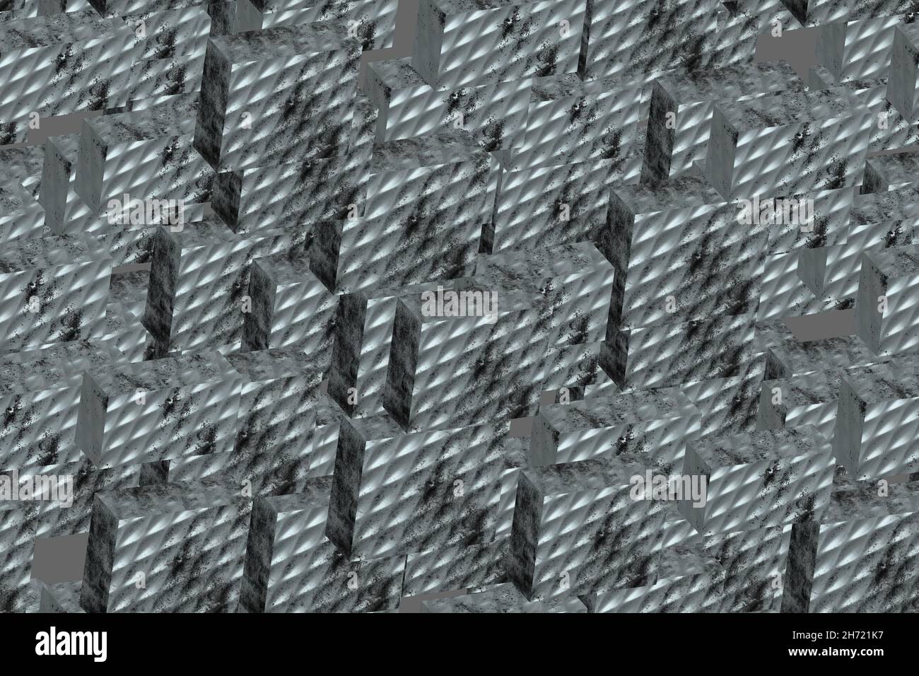 Metal Tiles Seamless Pattern, 3D Background Illustration Stock Photo ...