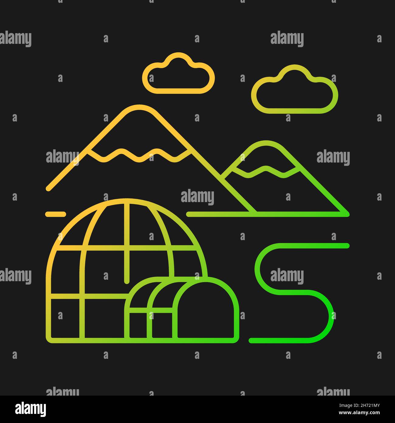 Tundra gradient vector icon for dark theme Stock Vector Image & Art - Alamy