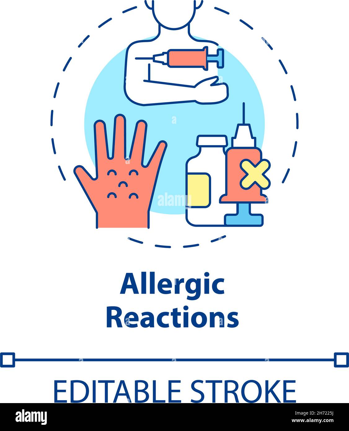 Allergic reactions concept icon Stock Vector Image & Art - Alamy