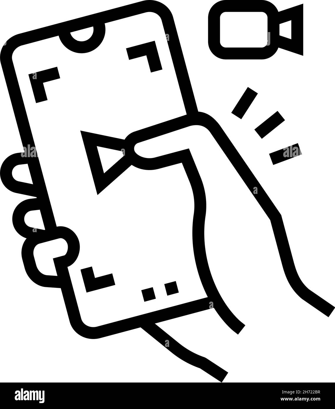 mobile video line icon vector illustration Stock Vector Image & Art - Alamy