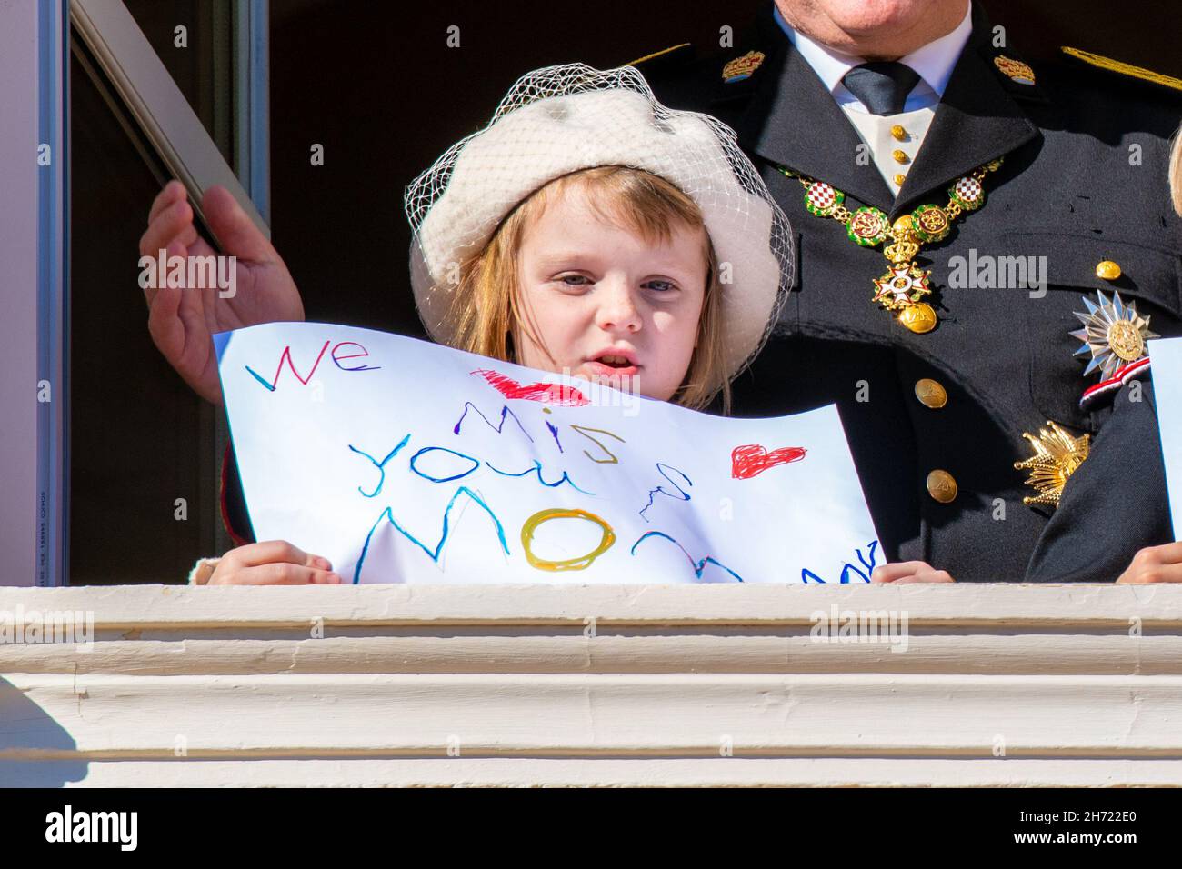 Prince Albert II of Monaco with his twin children Prince Jacques and ...