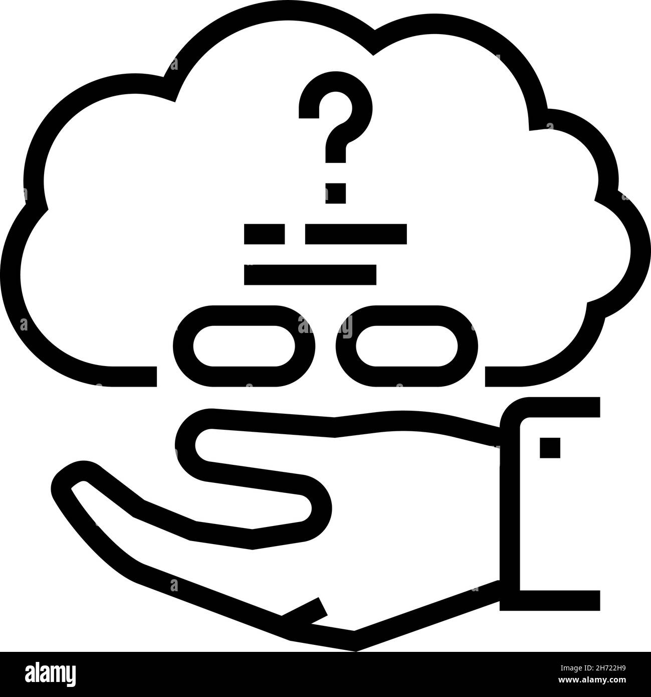 decision problem line icon vector illustration Stock Vector Image & Art ...