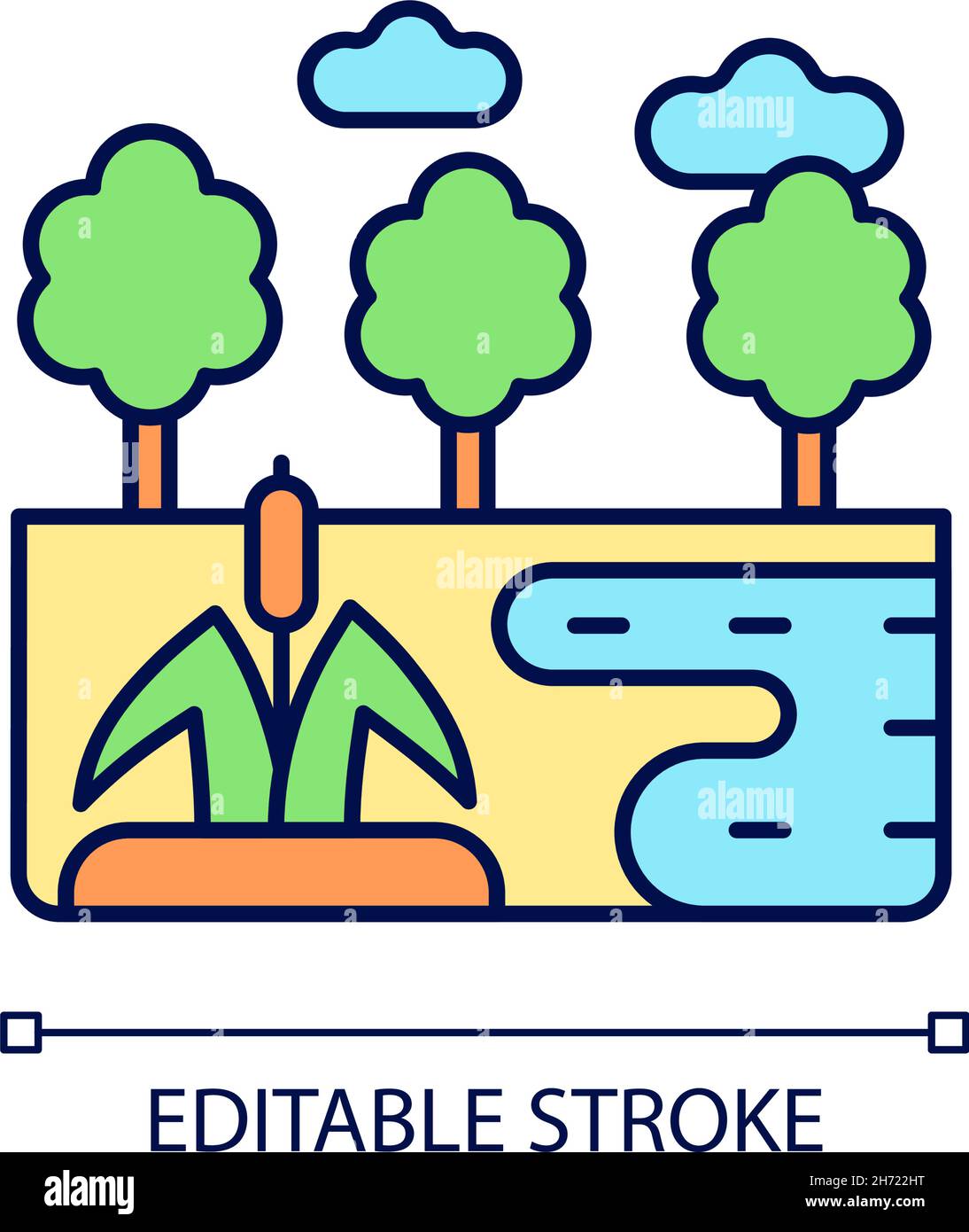 Wetland RGB color icon Stock Vector Image & Art - Alamy