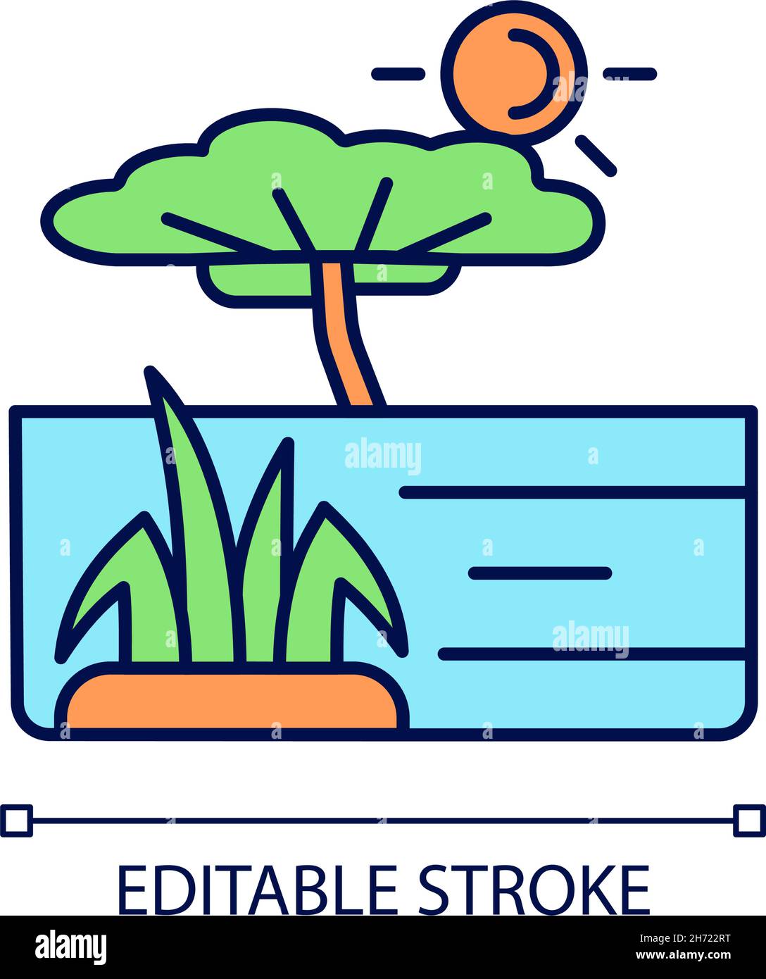 Savanna RGB color icon Stock Vector Image & Art - Alamy