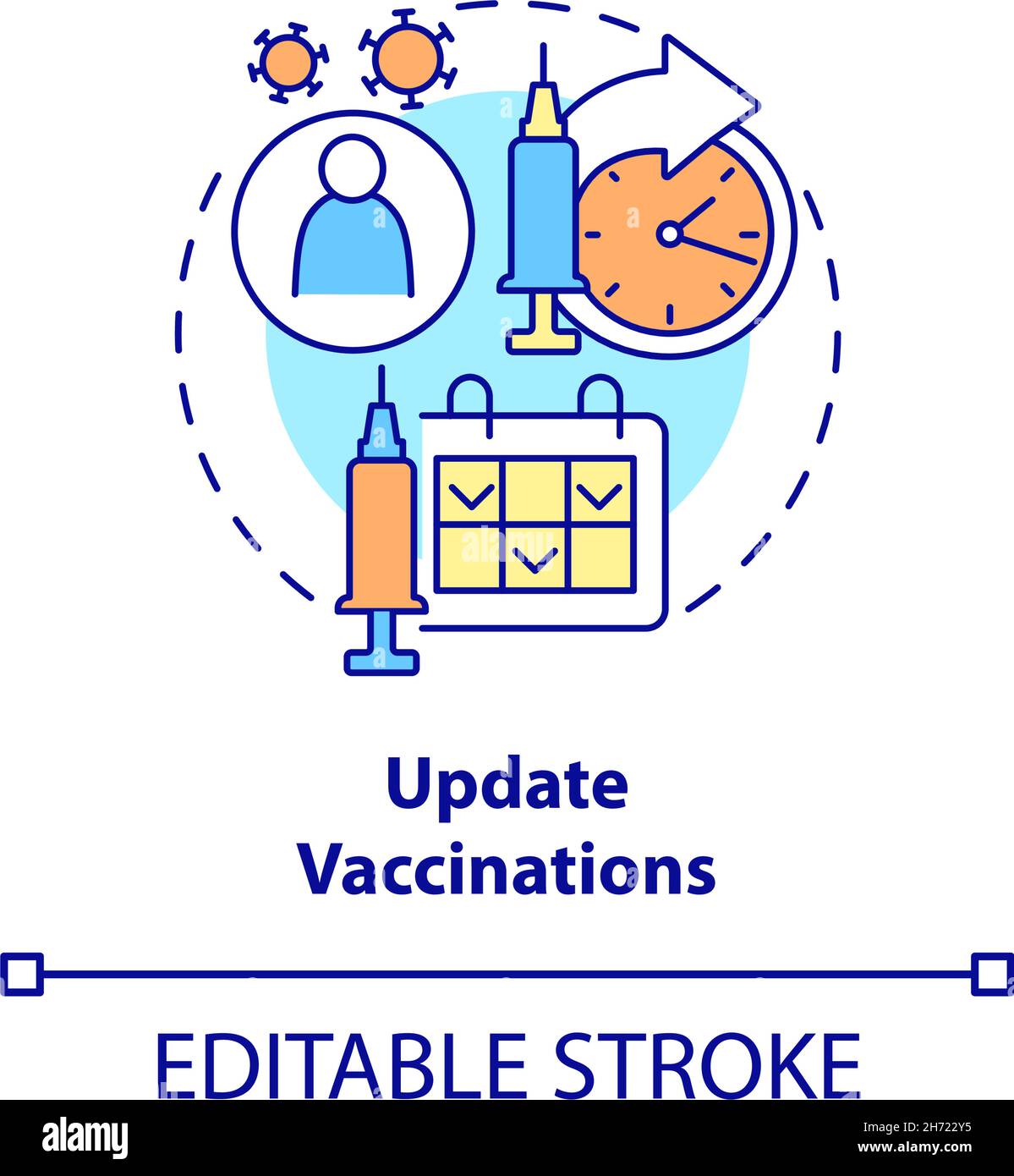 Update vaccinations concept icon Stock Vector Image & Art - Alamy