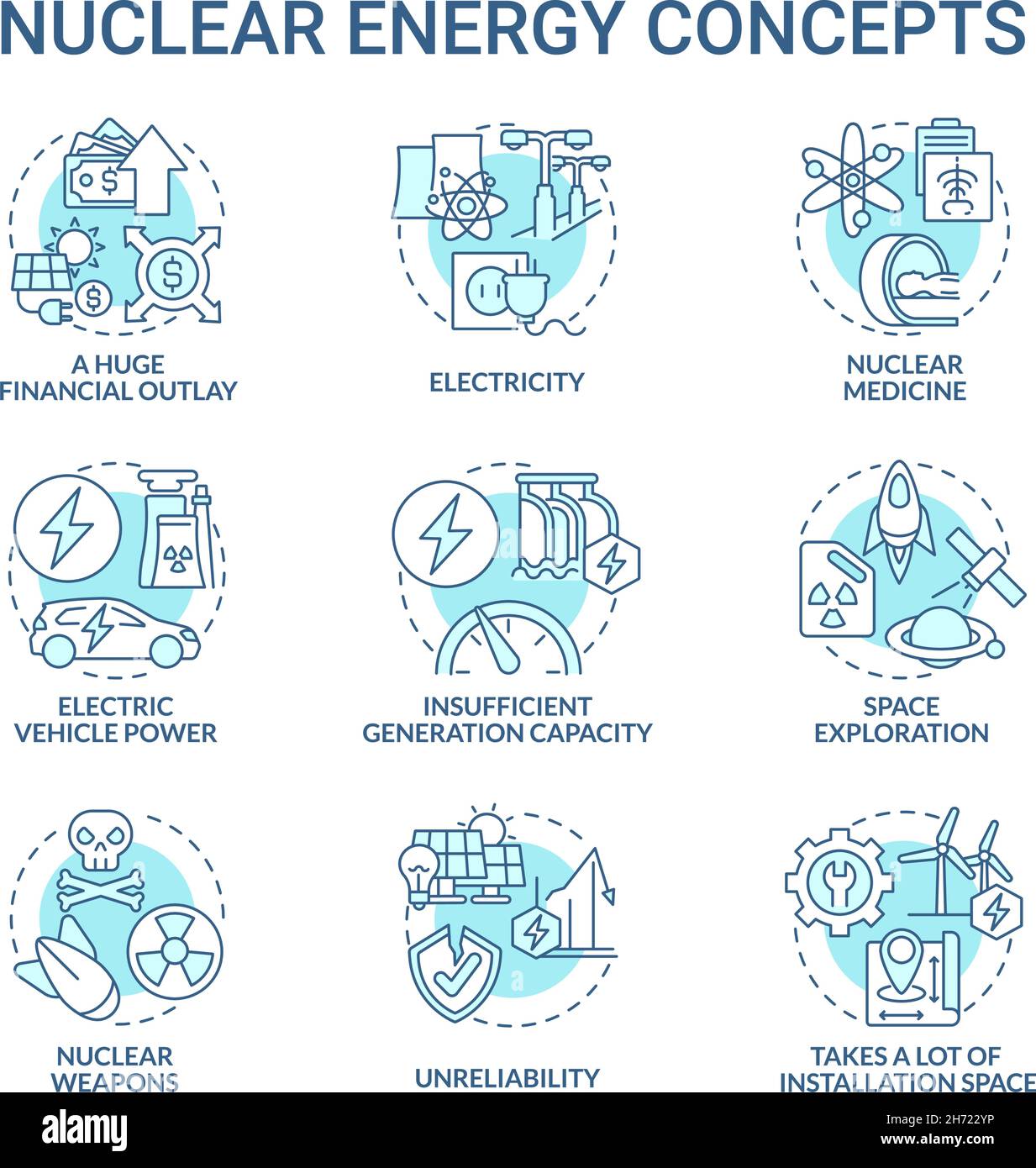 Atomic energy icons set Stock Vector Images - Alamy