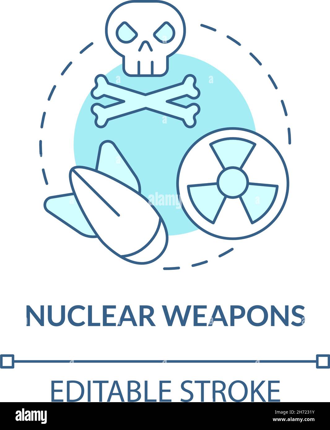 Nuclear weapons blue concept icon Stock Vector Image & Art - Alamy